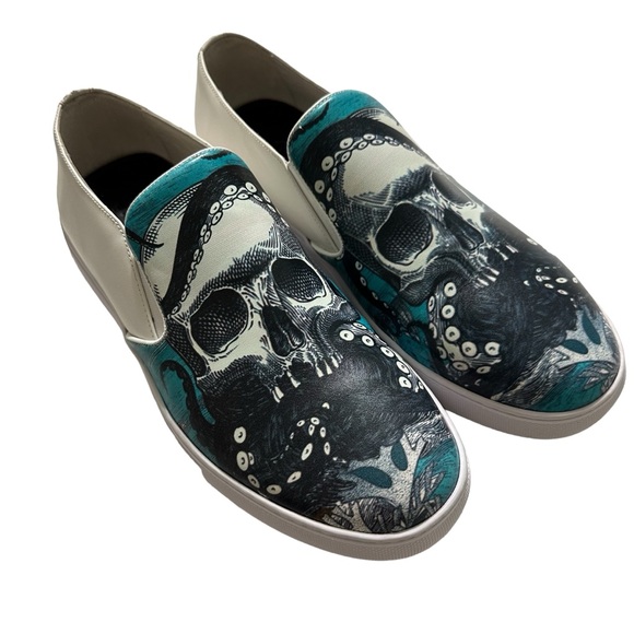 Robert Graham | Shoes | Robert Graham Nwob Ocean Slip On Skull Leather ...